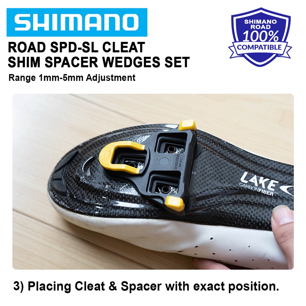 Shimano SPD SL LOOK KEO แผนที่ Cleat Spacer ความสูง Shim ปรับแผ่น ...