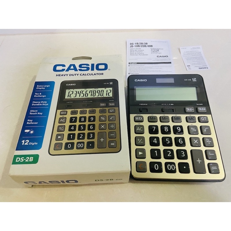 เครื่องคิดเลข Casio DS-2B GD(สีทอง) และ BK (สีดำ) ประกันศูนย์ | Shopee Thailand
