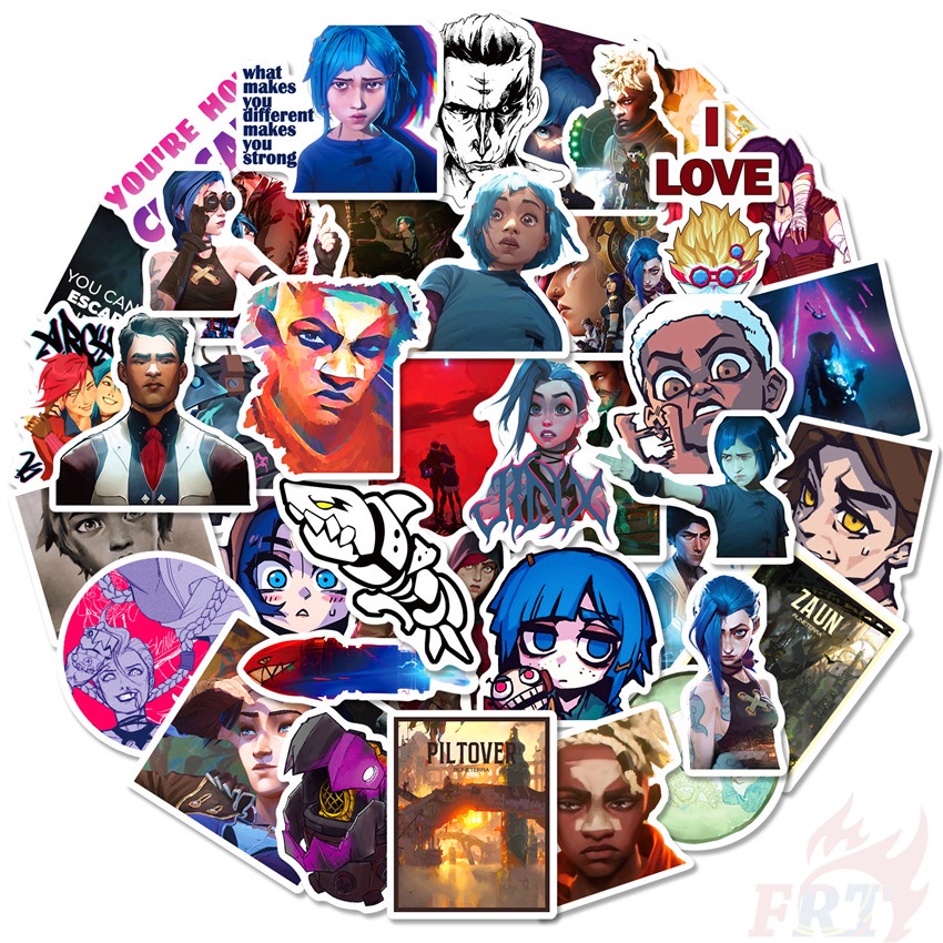 Arcane Series 04 League of Legends Stickers 50Pcs/Set LOL DIY Fashion ...
