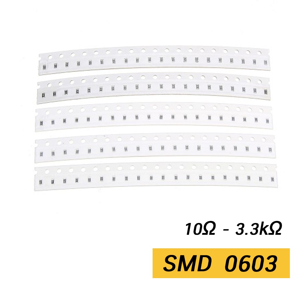 (24 ตัว) ตัวต้านทาน 0603 ±5% 10 Ω - 3.3kΩ Resistor SMD SMT R R0603 ...