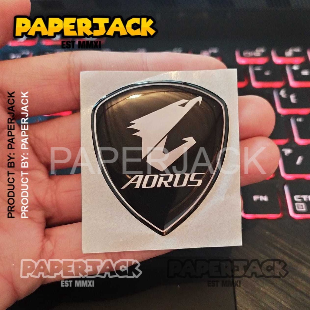 Aorus BADGE RESIN STICKER นูนอุปกรณ์เสริมรถจักรยานยนต์นําเข้าสติกเกอร์ ...