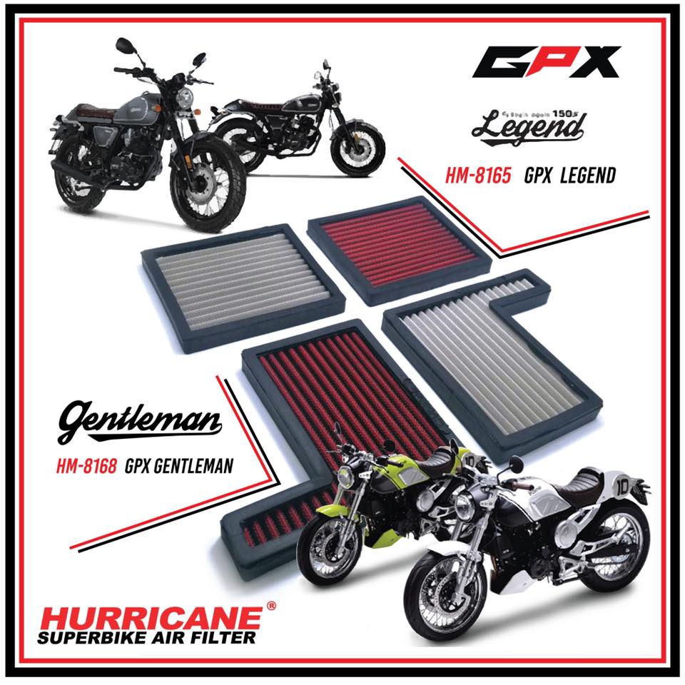 กรองอากาศ Hurricane Air Filter สำหรับ GPX รุ่น Legend , Gentleman (ผ้า ...