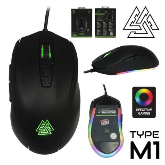 เมาส์มาโคร TYPE M1 RGB Chroma Gaming Mouse เม้า EGA | Shopee Thailand