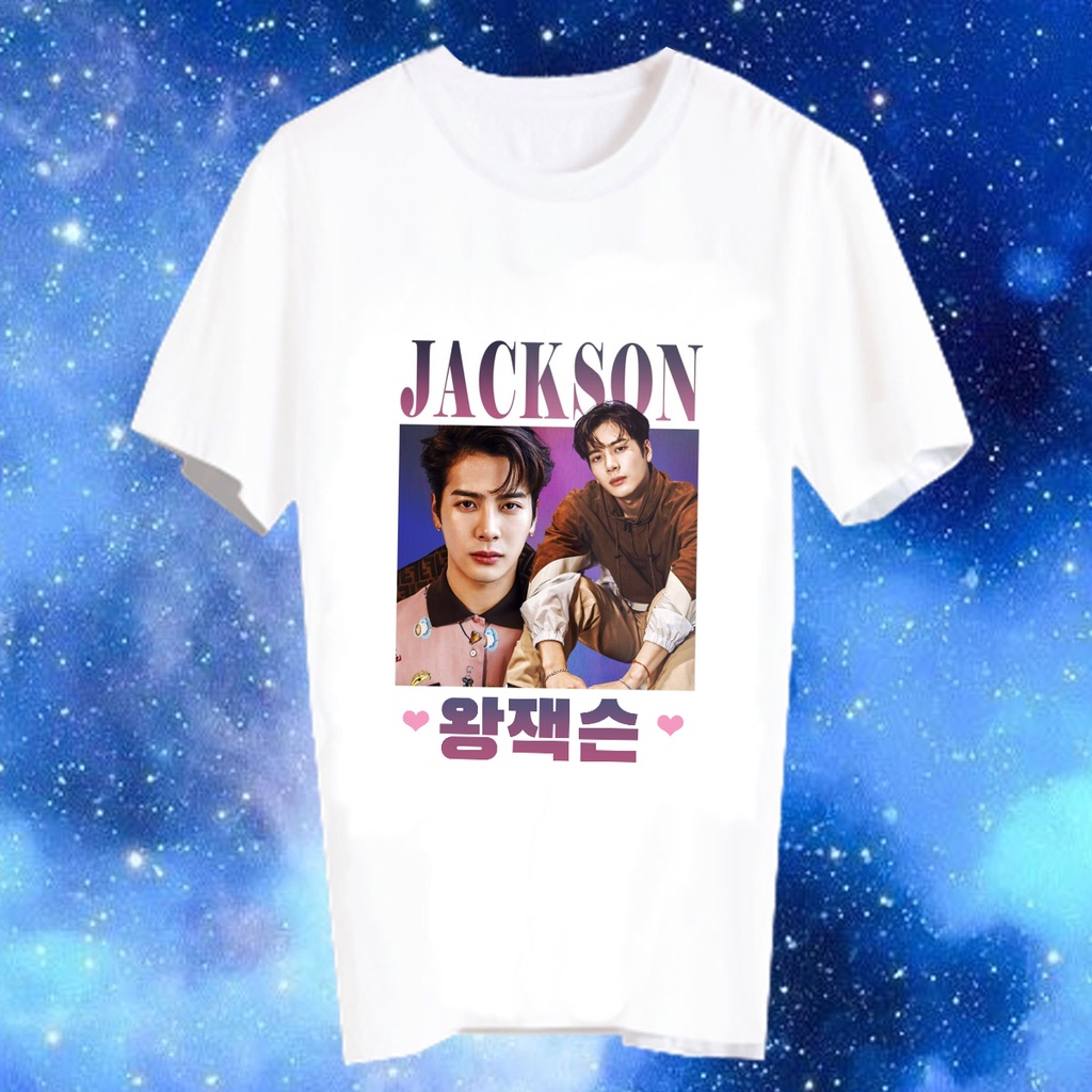 เสื้อยืดสีขาว สั่งทำ Fanmade แฟนเมด คำพูด แฟนคลับ JKSW7 แจ็คสัน หวัง Jackson Wang | Shopee Thailand