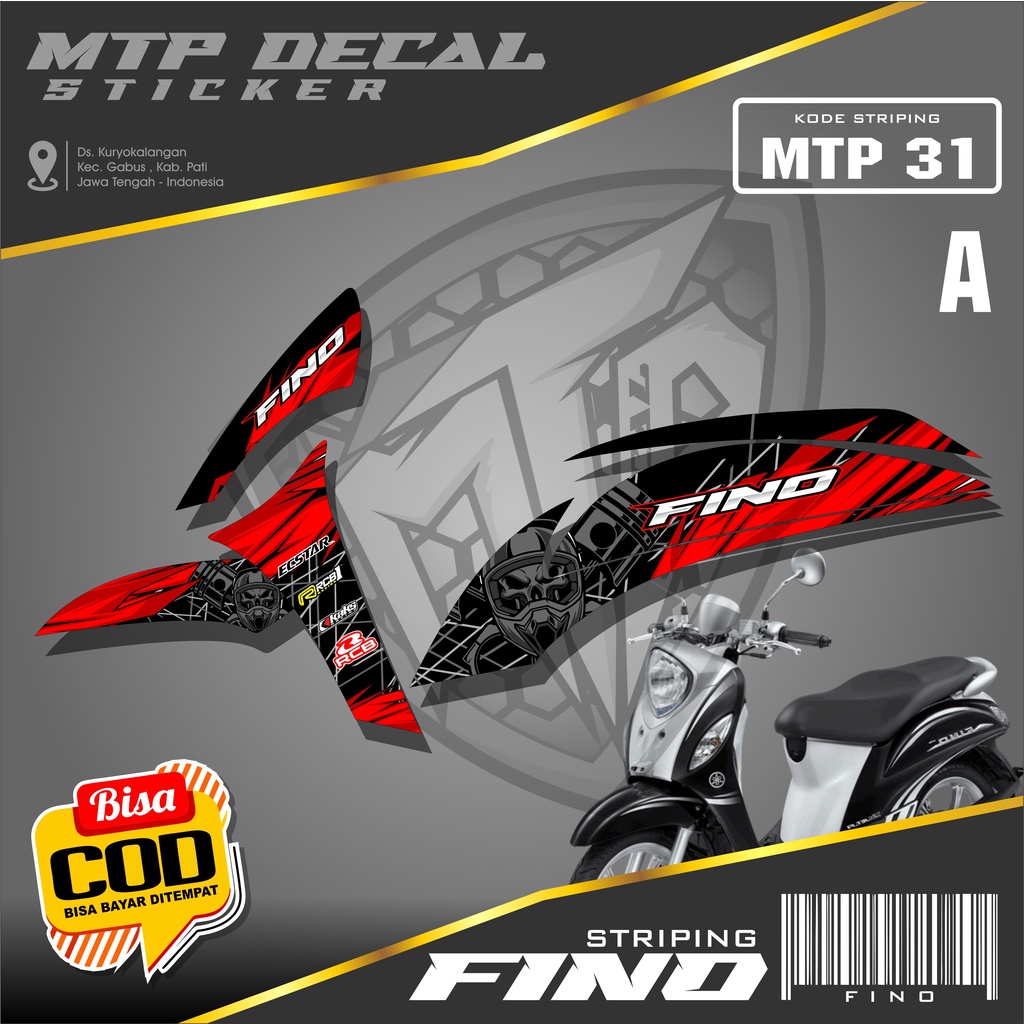 Fino 125 Striping Sticker-Sticker Variation List รถจักรยานยนต์ Fino 125 ...