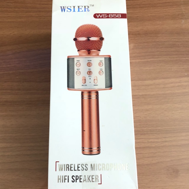ไมโครโฟนบลูทูธ รุ่น WS-858 สีดำ! | Shopee Thailand