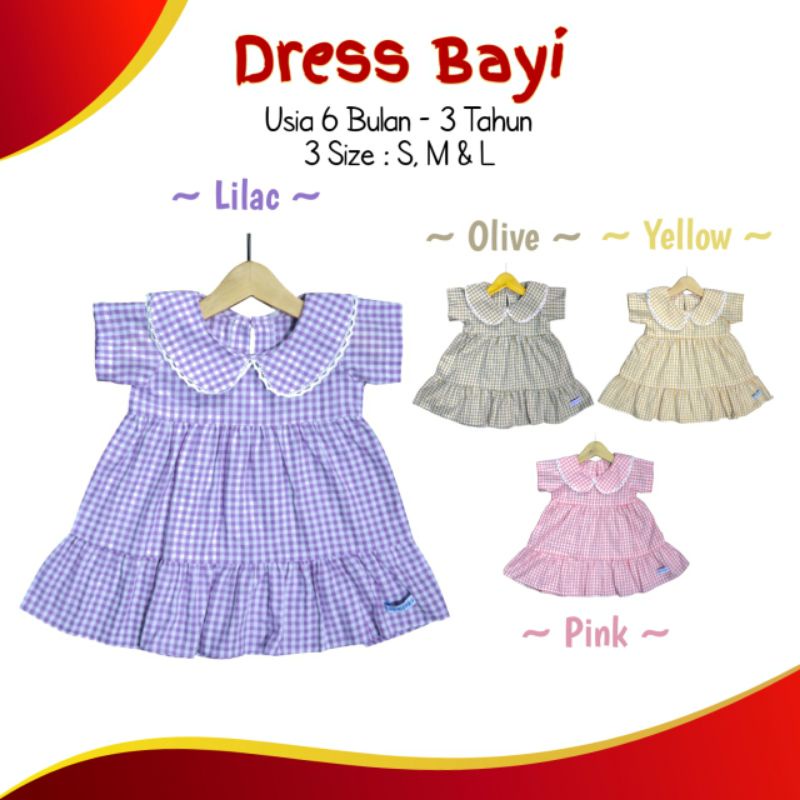 Baby Makaila - Girls& 39; ชุดเดรสคอปกลูกไม้ลายสก๊อต อายุ 6 เดือน-3 ปี ...