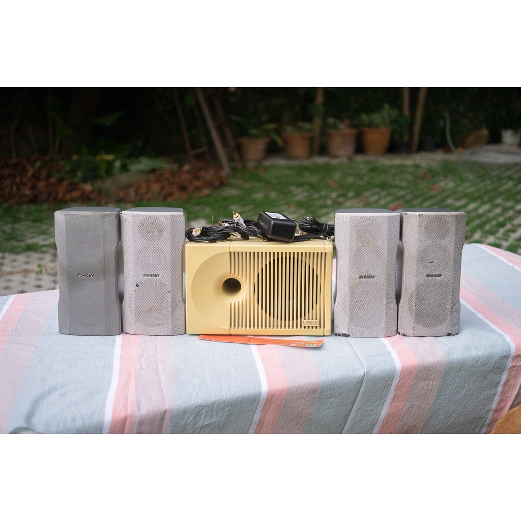 ชุดลำโพง Cambridge Soundwork PC Work FourPointSurround + Sony SS-RS400 ...