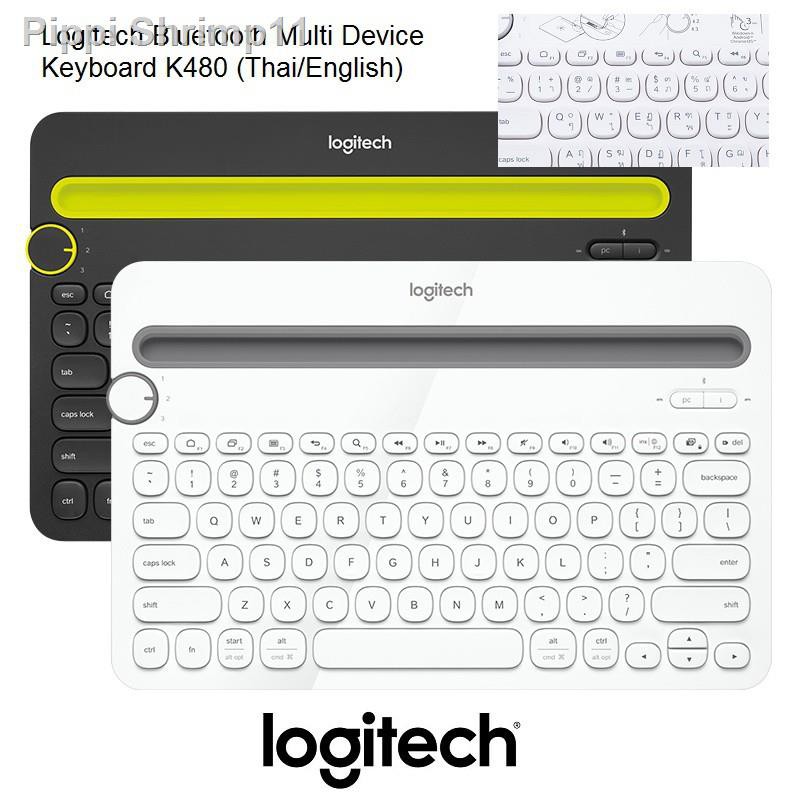 ☃Logitech Bluetooth Multi-Device Keyboard K480 แป้นพิมพ์สกรีน ไทย ...