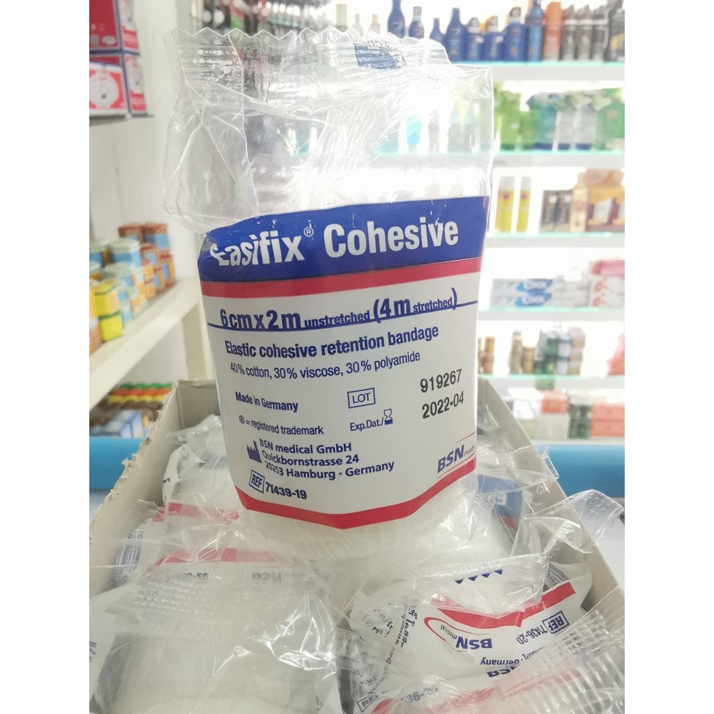 EASIFIX COHESIVE BANDAGE (6CM X 2 M) เทปพันยืดหยุ่นได้ มีความเหนียวใน ...