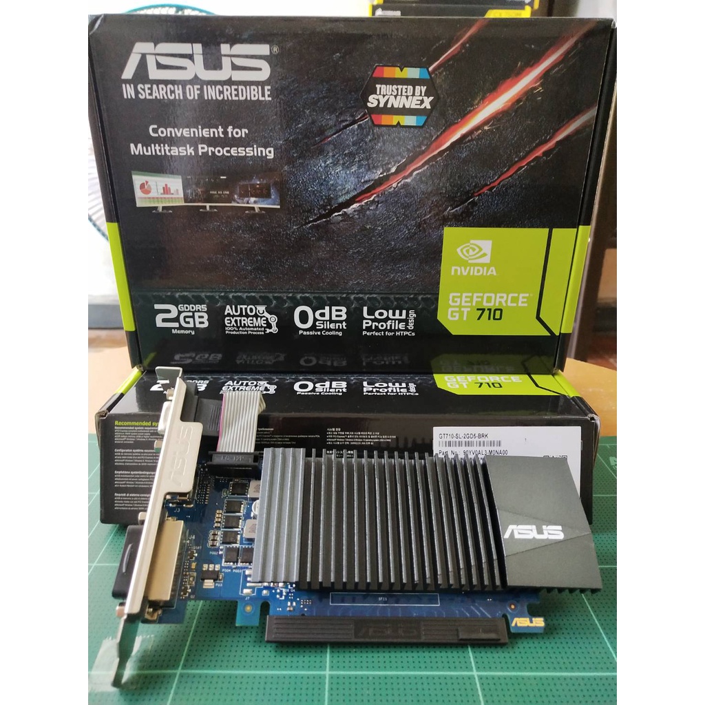 การ์ดจอ ASUS Nvidia GeForce® GT 710-SL-2GD5-BRK+++ ( มีกล่องครบครับ ) ++++ | Shopee Thailand