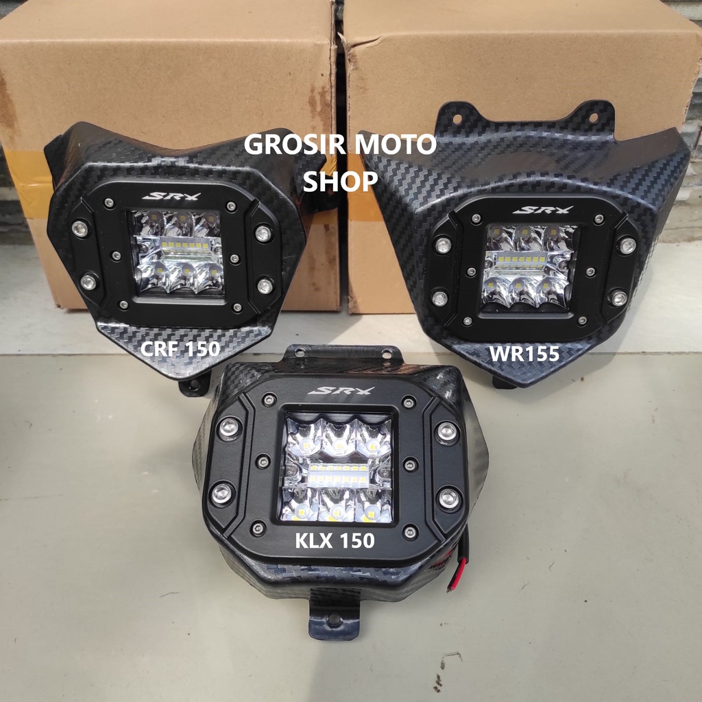 MATA คาร์บอน LED Reflector CRF150 KLX150 WR155 13 LED Eyes ไฟหน้า LED KLX CRF WR 155 | Shopee ...
