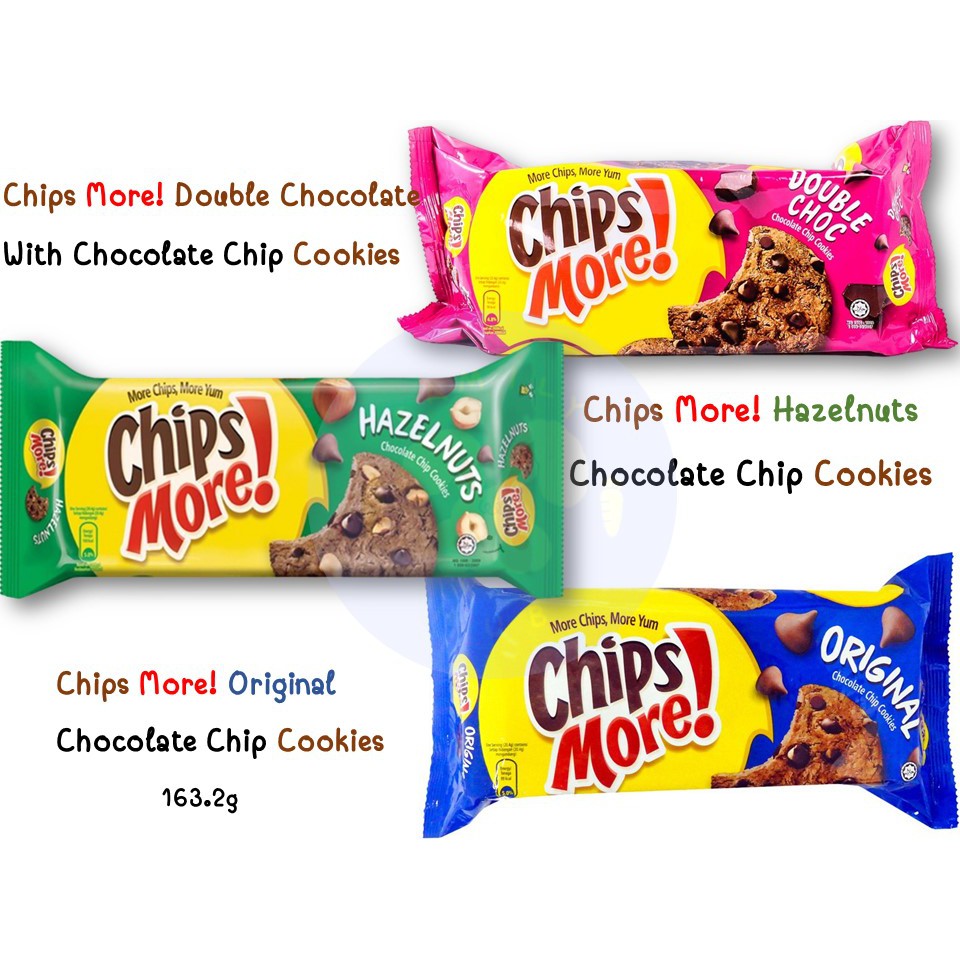 Chips more Chocolate Chip Cookie 163.2g ชิปมอร์ คุกกี้ช็อกโกแลตชิพ มี 3 ...