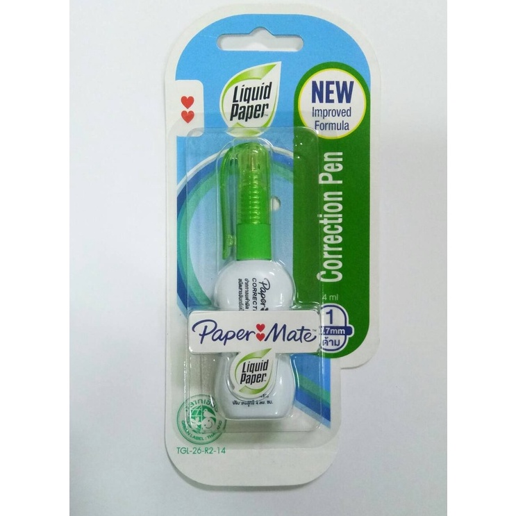 Liquid Paper Mate (ลิควิด เปเปอร์เมท ) ปากกาลบคำผิด ขนาด 4 ml | Shopee ...