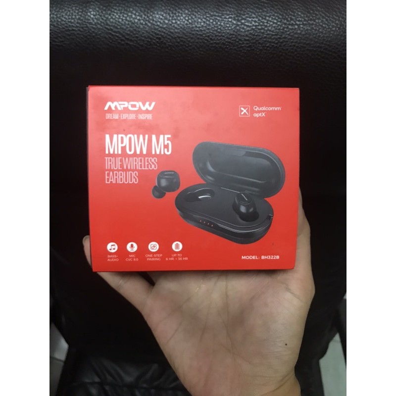 Mpow M5 หูฟังไร้สาย รุ่นยอดนิยม กันน้ำ ของแท้ มีประกัน เสียเปลี่ยนตัว ...