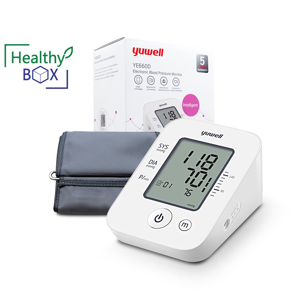 YUWELL เครื่องวัดความดัน YE660D (Blood Pressure Monitor) เครื่องวัดความ ...