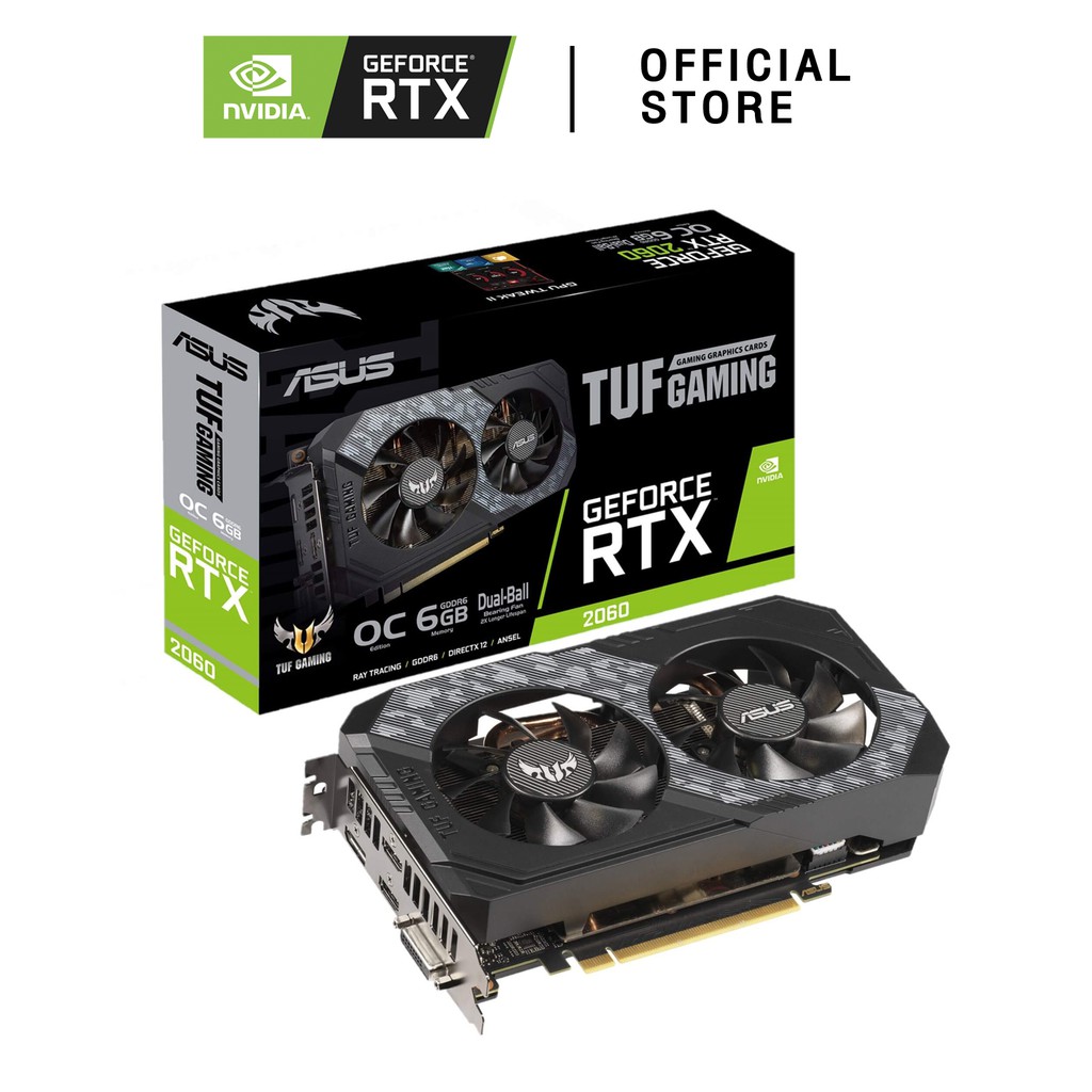 ASUS การ์ดจอ Nvidia GeForce TUF RTX™ 2060 OC EDITION 6GB GDDR6 (TUF ...