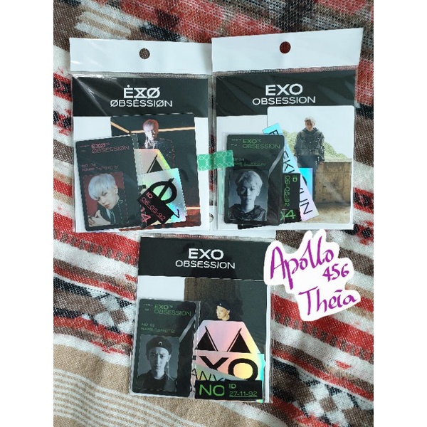 Exo BAEKHYUN CHANYEOL OBSESSION ID CARD + DECO STICKER SET (ใหม่ ...