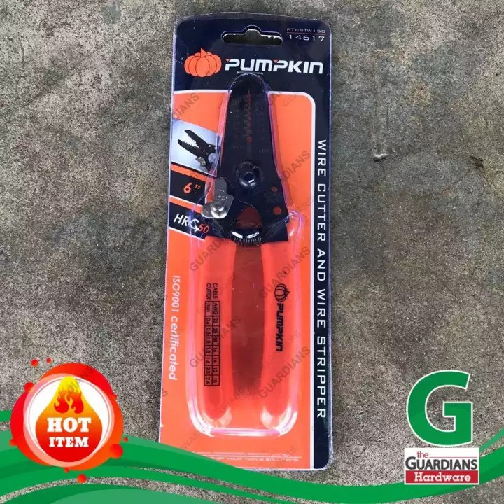 คีมปอก ตัดสายไฟ PUMPKIN (ของแท้) รุ่น PTT-STW150 #14617 ขนาด 6 (Wire ...