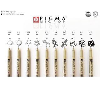 ปากกาหัวเข็ม PIGMA “SAKURA” XSDK | Shopee Thailand