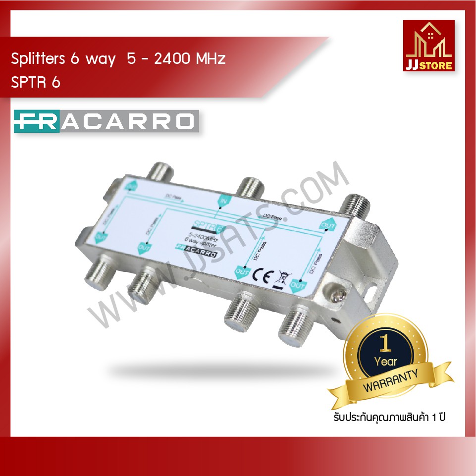 jjsats store 6 Way Fracarro Splitter Class A Shielding 5-2400MHz ...