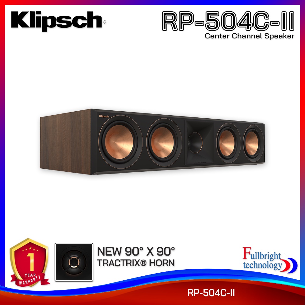 Klipsch RP-504C-II Center Channel Speaker ลำโพงเซ็นเตอร์ กำลังขับสูงสุด 600 วัตต์ ประกันศูนย์ 1 ...