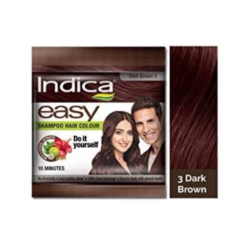 INDICA ยาย้อมผมแบบสระ 20.5ml. INDICA EASY HAIR COLOUR black and brown ...