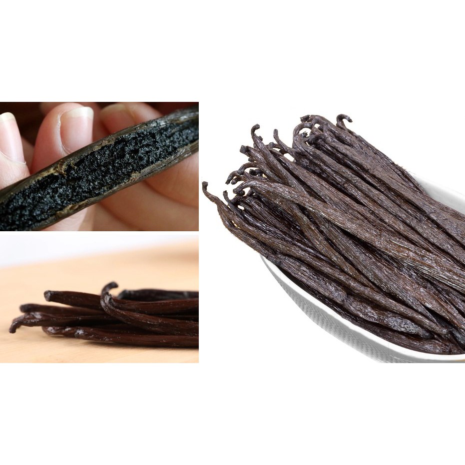 ฝักวนิลาแท้ มาดากัสการ์ เกรด A แพ๊ค 10 ฝัก ฝักวานิลลา Vanilla