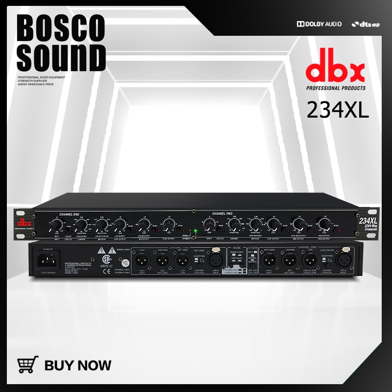 DBX 234XL CROSSOVER ครอสโอเวอร์3ทาง ครอสโอเวอร์ 234 XL Ce-ance stereo 2-way/3-way or mono 4-way ...