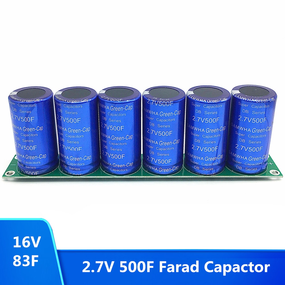 6 ชิ้น/เซ็ต 2.7V 500F Farad Capacitor Super Capacitor 16V 83F ยานยนต์ Super Farad Capacitor ...