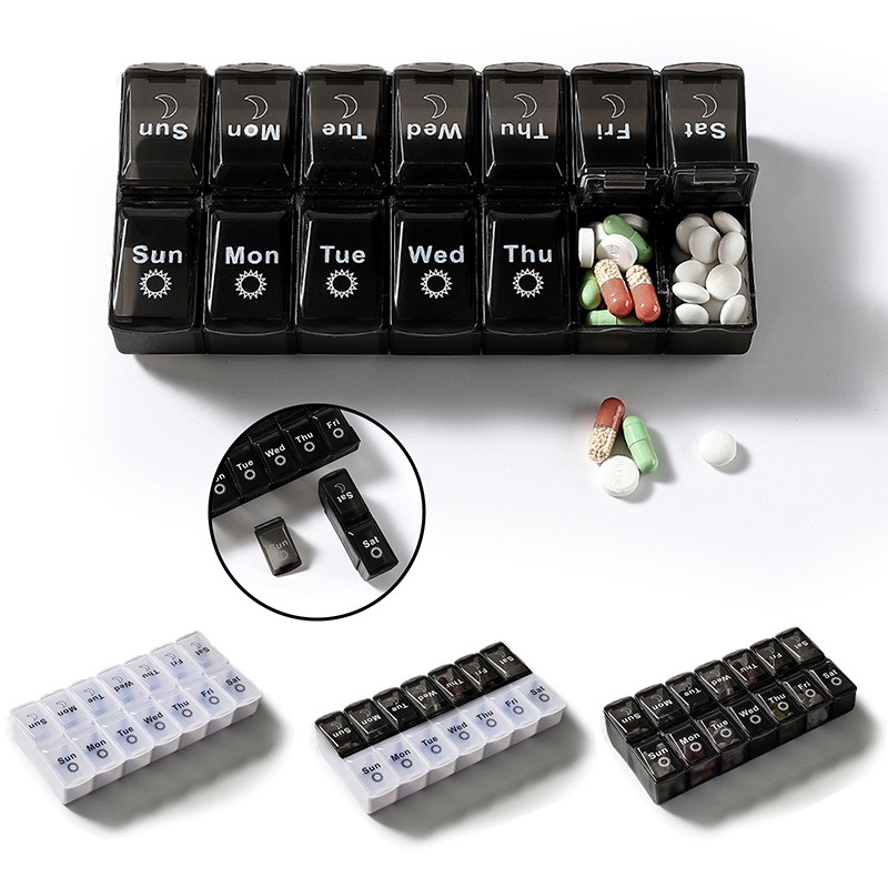 ชุดแพทย์7 Days Weekly Medicine Pill Box Portable Travel Storage Vitamin ...
