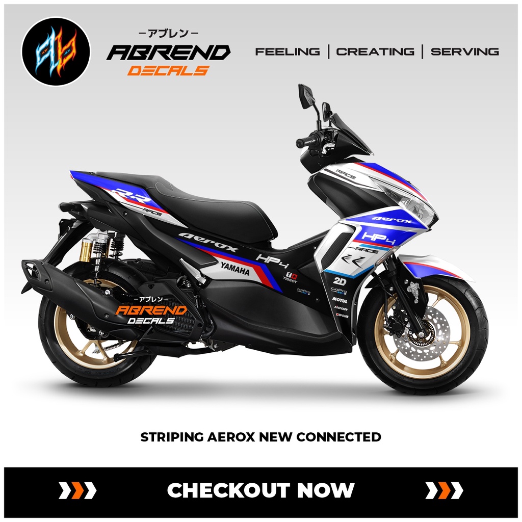 ใหม่เชื่อมต่อ Aerox Striping HP 4 / New Yamaha Aerox Motorcycle ...