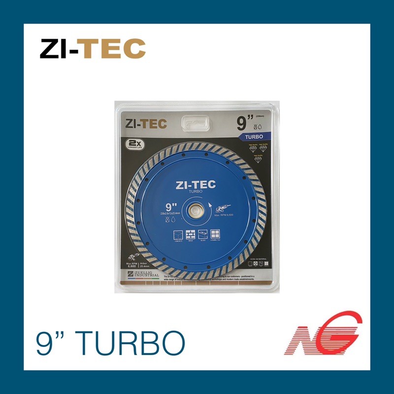 ใบตัดเพชร ZI-TEC 9" รุ่น TURBO | Shopee Thailand