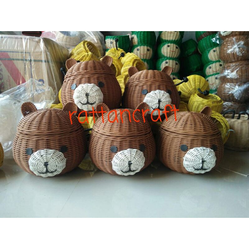 เส ้ นผ ่ านศูนย ์ กลางหมีหวาย 20 ซม./rattan Bear Head/Character Spray ...