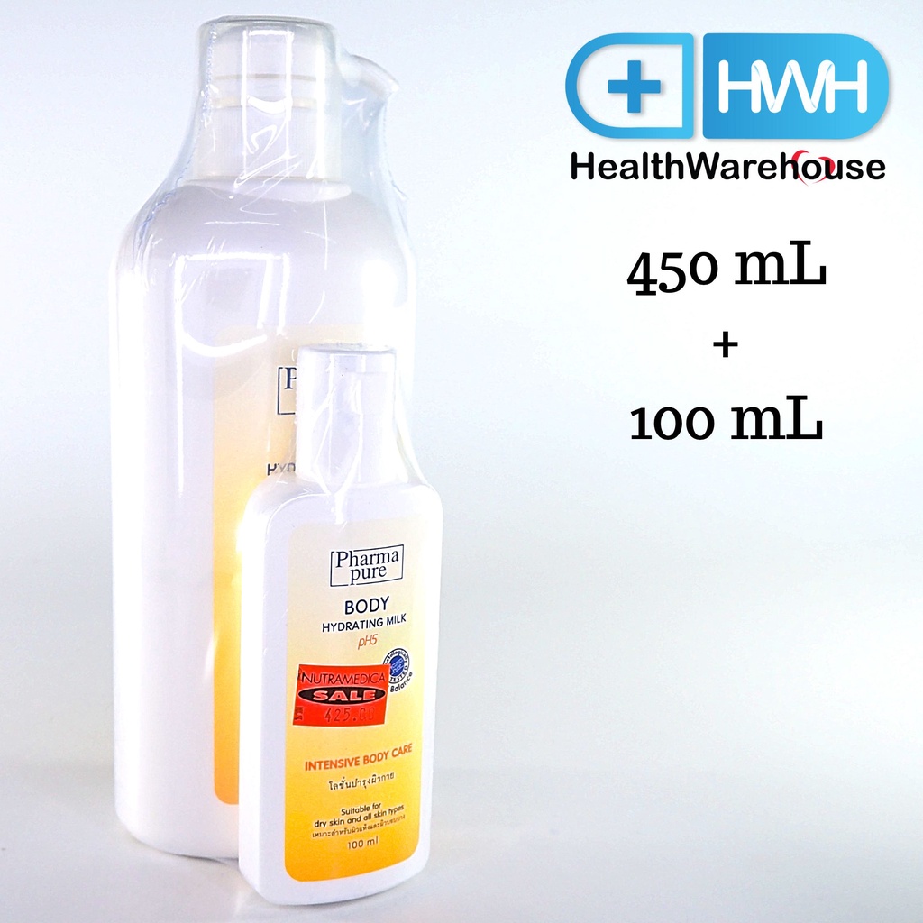 PharmaPure Body Hydrating Lotion 450 mL แถม 100 mL | Shopee Thailand