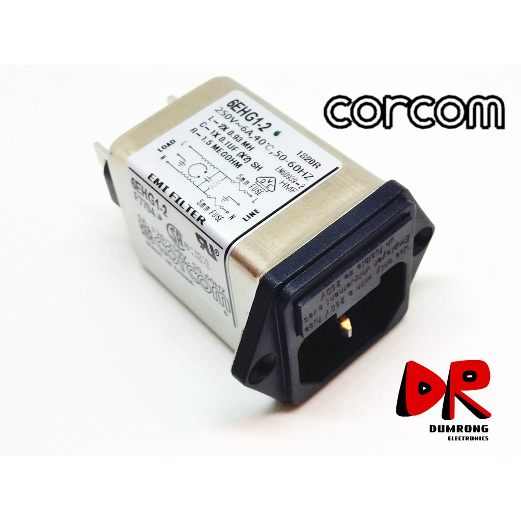 ปลั๊ก AC 3 ขา กรองสัญญาณรบกวน ยี่ห้อ CORCOM American EMI filter ...