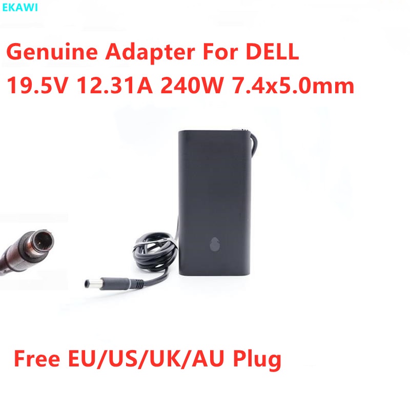 Genuine 240W GaN AC Adapter Charger For DELL Alienware 19.5V 12.31A LA240PM200 HA240PM200 ...