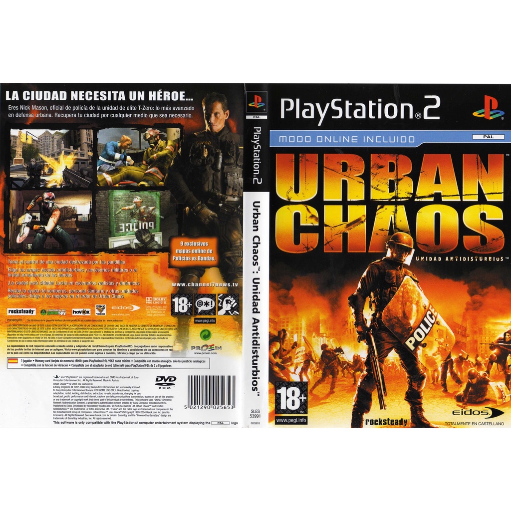 แผ่นเกมส์ PS2 Urban Chaos Unidad Antidisturbios คุณภาพ ส่งไว (DVD ...