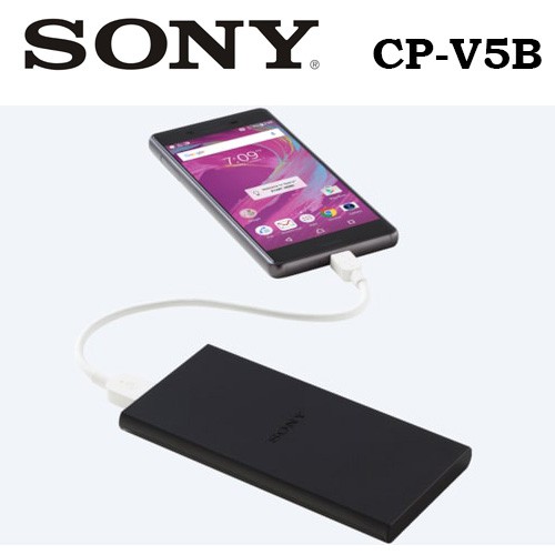 SONY Powerbank (แบตเตอรี่สำรอง) SONY CP-V5B 5000 mAh สีดำ | Shopee Thailand