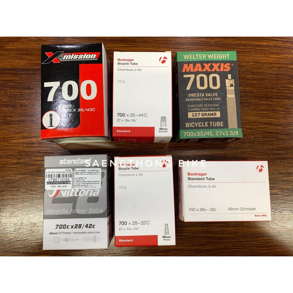 ยางในจักรยานวงล้อ 700c ขนาดตั้งแต่ 20c 23c 25c 28c 30c 32c 35c 38c 40c ...