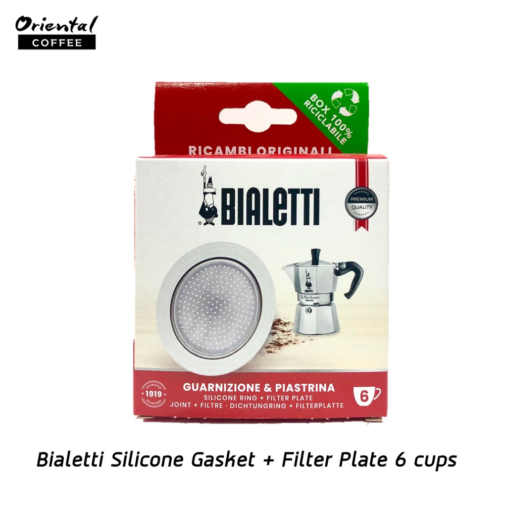 ชุดอะไหล่หม้อต้มกาแฟ 6 คัพ Bialetti Silicone Gasket + Filter Plate 6 ... ชุดอะไหล่หม้อต้มกาแฟ 6 คัพ Bialetti Silicone Gasket + Filter Plate 6 ...