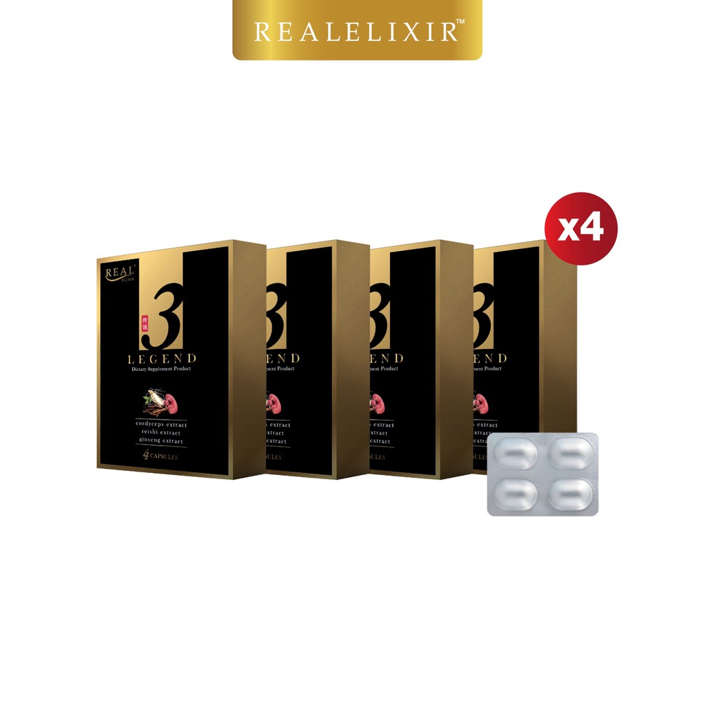 Real Elixir 3 Legend*ด้วยสุดยอดแห่งสารสกัดจาก #ถังเช่า #เห็ดหลินจือ #โสมสาร 3 in 1 ( 1 กล่อง ...