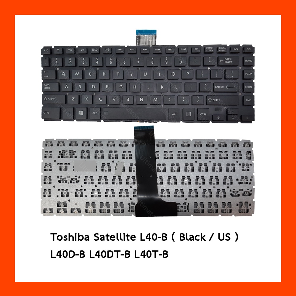 Keyboard Toshiba Satellite L40-B Black US ฟรี สติกเกอร์ ไทย-อังกฤษ ...