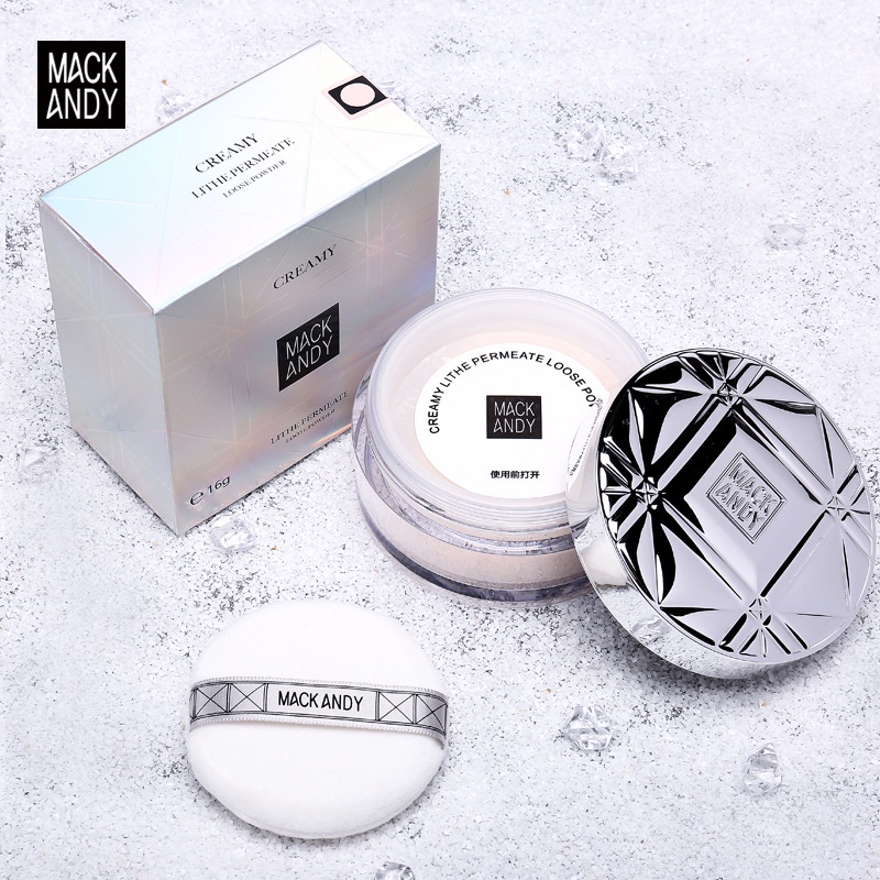 Mack Andy Loose Powder, มอยส์เจอไรเซอร์, กันน้ำ, ควบคุมความมัน, คอนซีล ...
