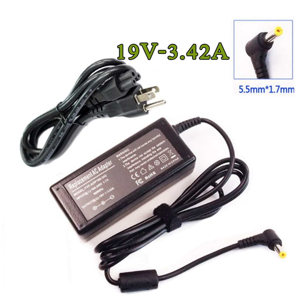 Acer adapter 65W 19V 3.42A ขนาดหัว 5.5mmx1.7mm | Shopee Thailand