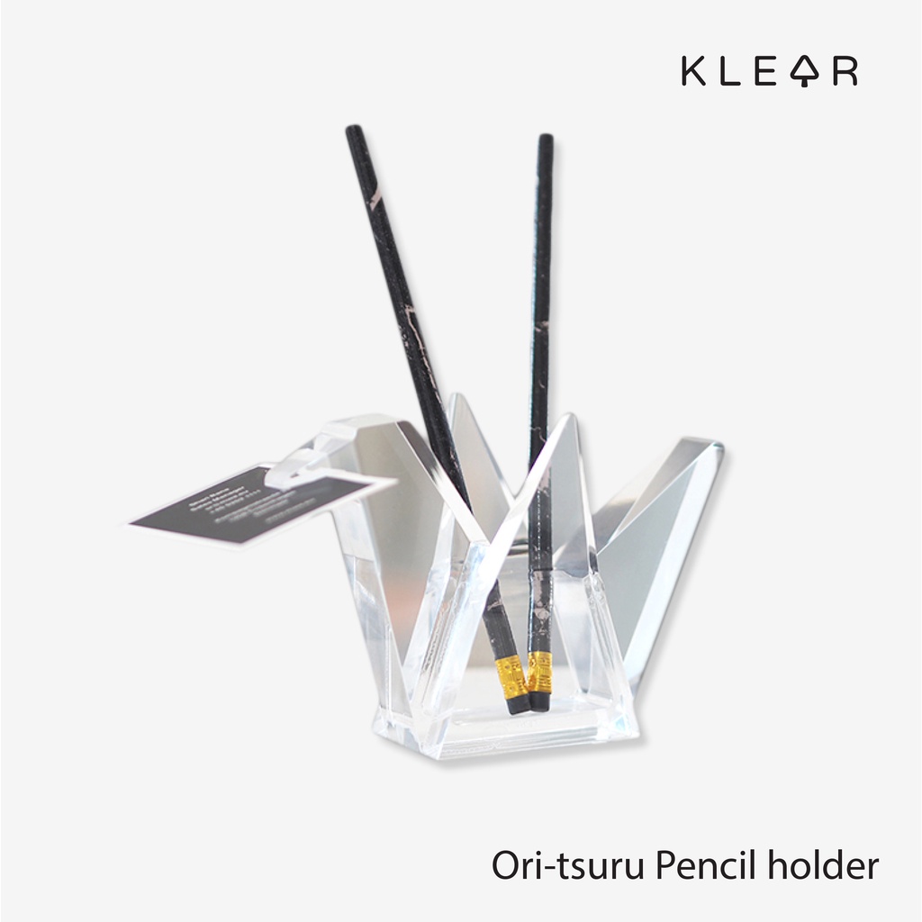KlearObject Ori-tsuru pencil holder ที่เสียบดินสอ ที่เสียบปากกา ที่ทับกระดาษวางบนโต๊ะ ที่เสียบอะ ...
