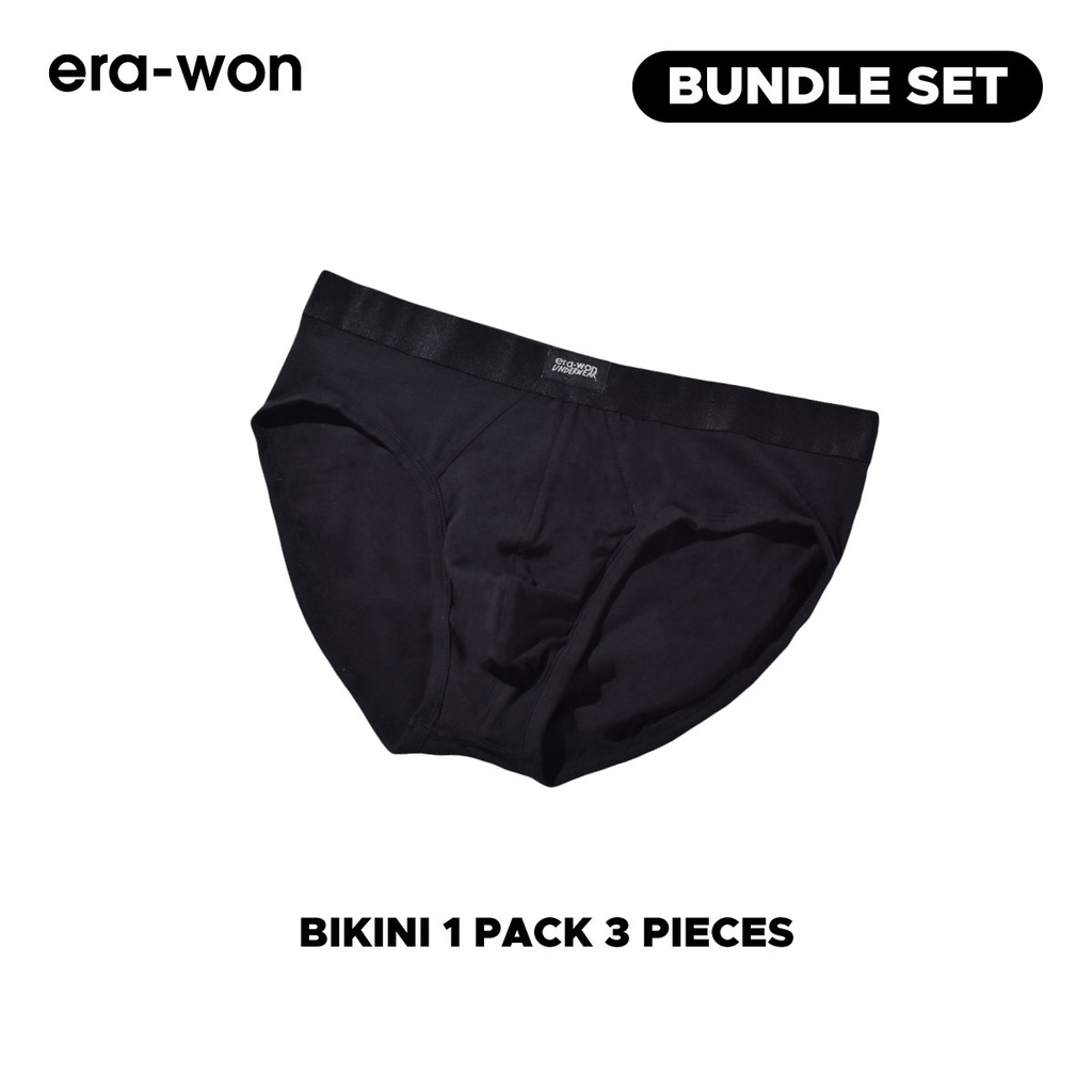era-won กางเกงในไข่สะอาด Zinc Plus Anti-bac Underwear bikini สี Black (3 แพ็ค 9 ชิ้น) | Shopee ...