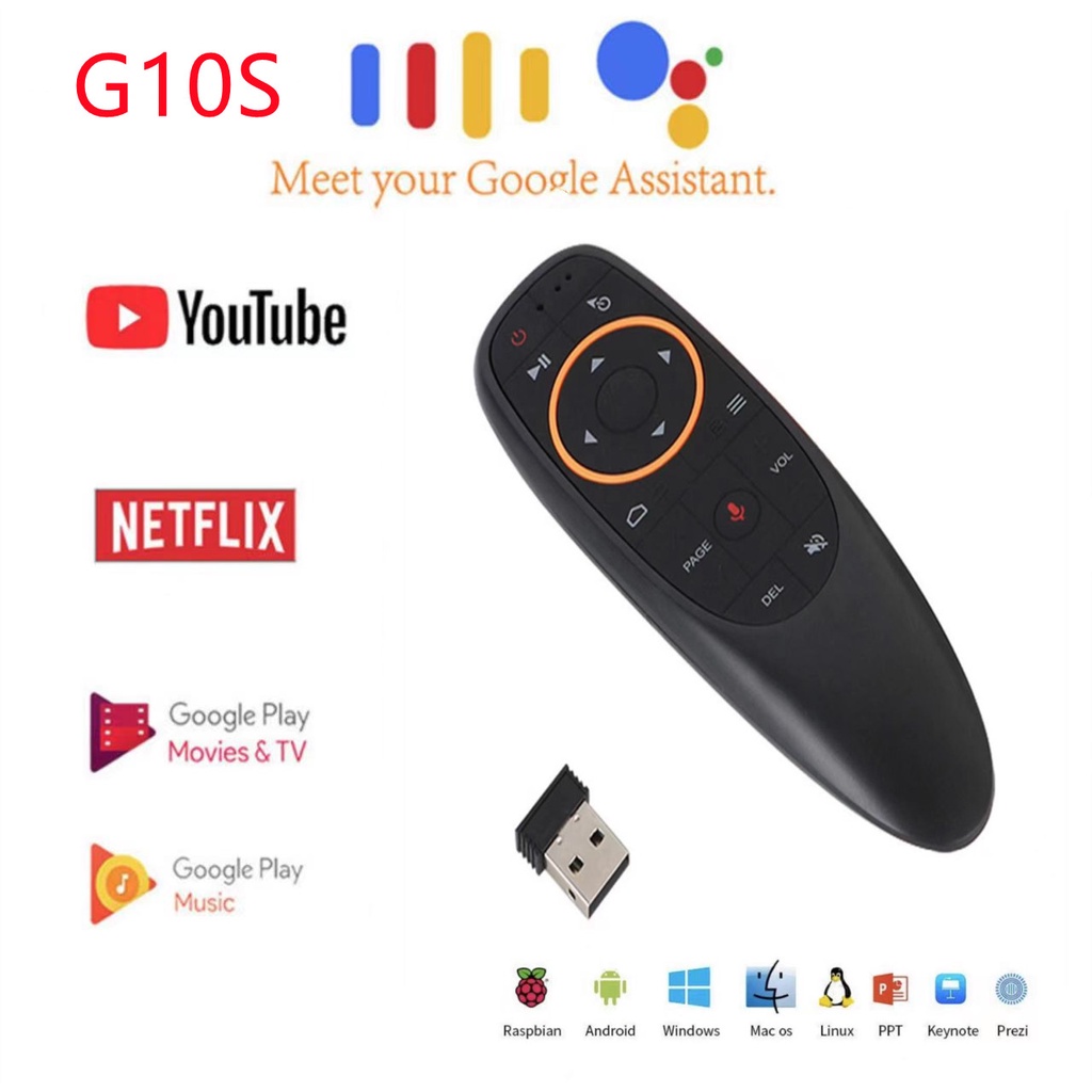 G10S รีโมท Air Mouse (มี Gyro) เมาส์ไร้สาย 2.4G Wireless Air Mouse ...