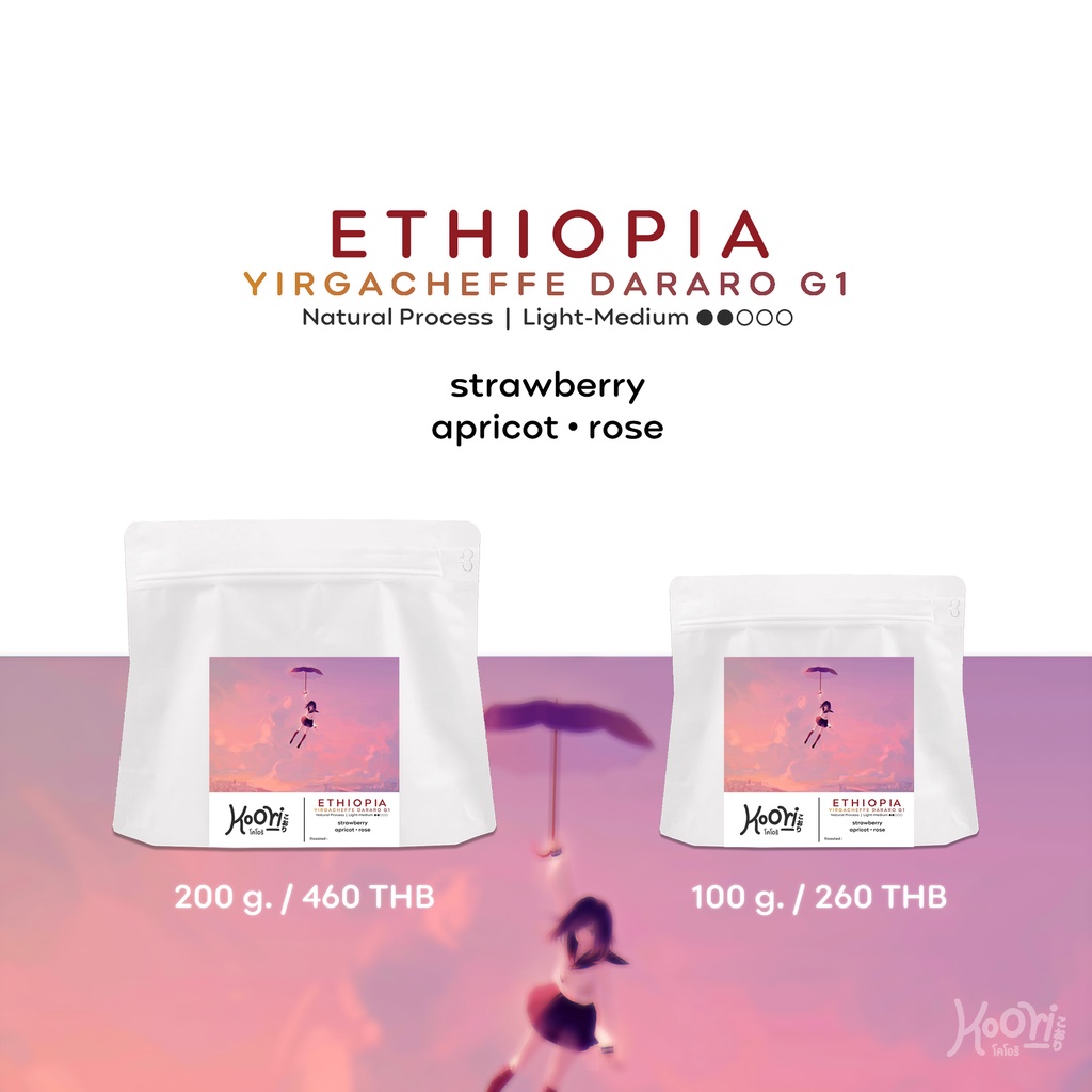 Ethiopia Yirgacheffe Dararo G1 - Natural Process - กาแฟคั่วอ่อนค่อนกลาง ...