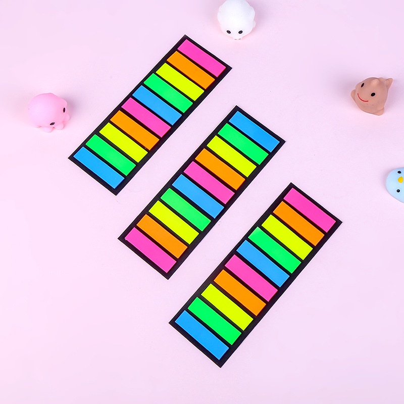 200 Sheets Fluorescence Self Adhesive Memo Pad Sticky Notes Bookmark ...
